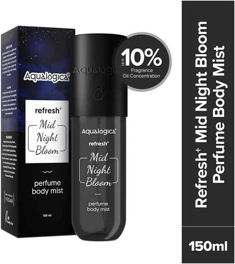 Aqualogica Refresh+ Perfume Body Mist - Mid Night Bloom (150 ml ...